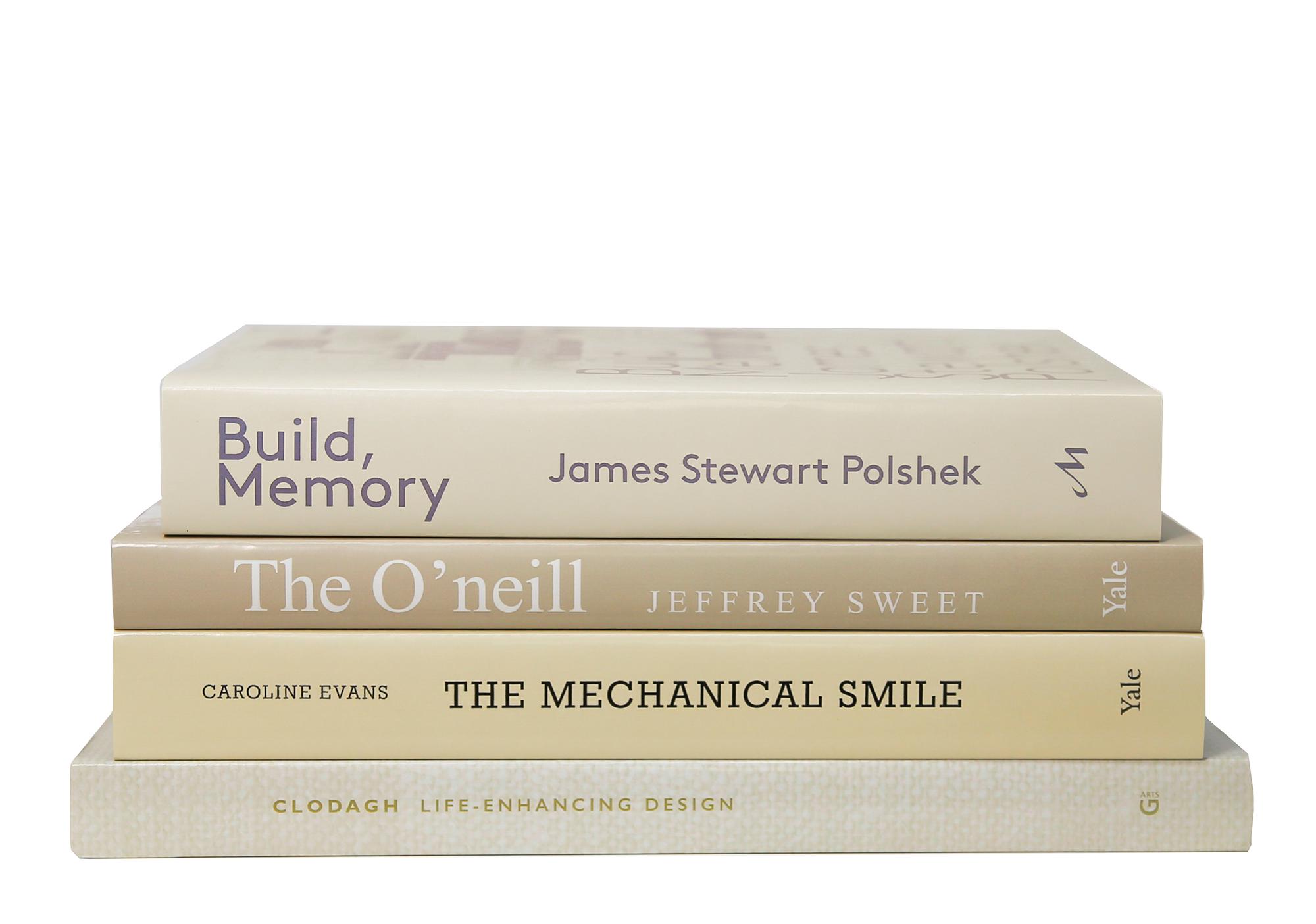Beach Beige Decorative Books 4 Books for Bookshelves, Decor, Tables or ...