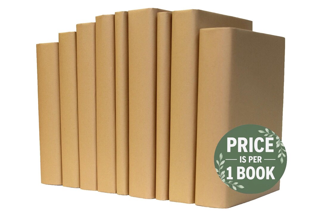 Light Brown Paper-wrapped Books | Choose Your Colors | Office, Home ...