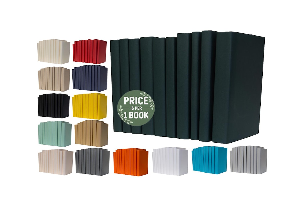 Paper Wrapped Decorative Books by Color | Perfect for Bookshelf Décor ...
