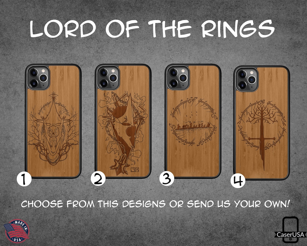 Lord of the Rings Phone Case Wood LOTR, Sauron, Aragorn Sword iPhone XR ...