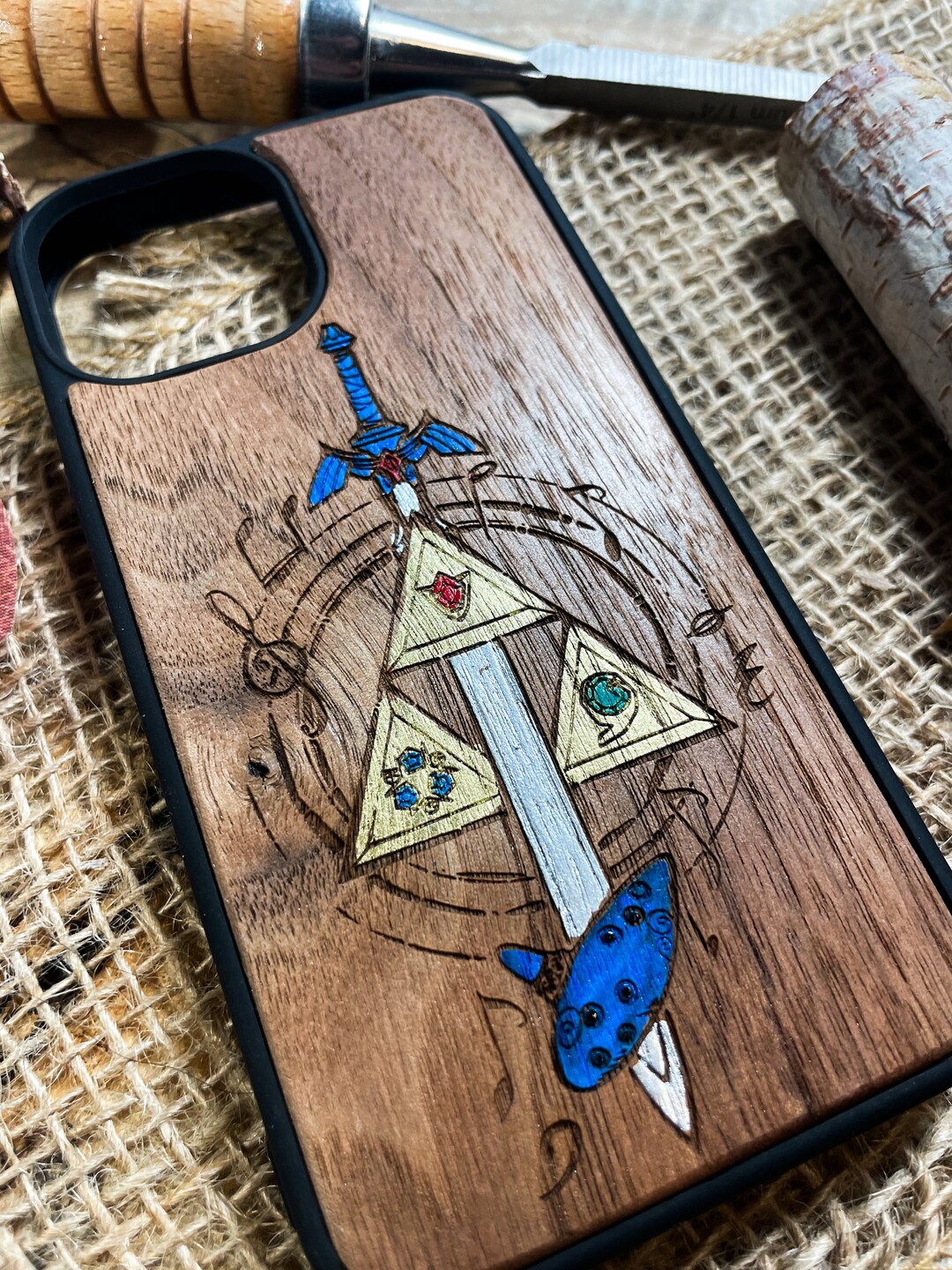 Zelda Phone Case, Wood Majoras Mask Link Hyrule iPhone 12 13 14 15 Pro ...