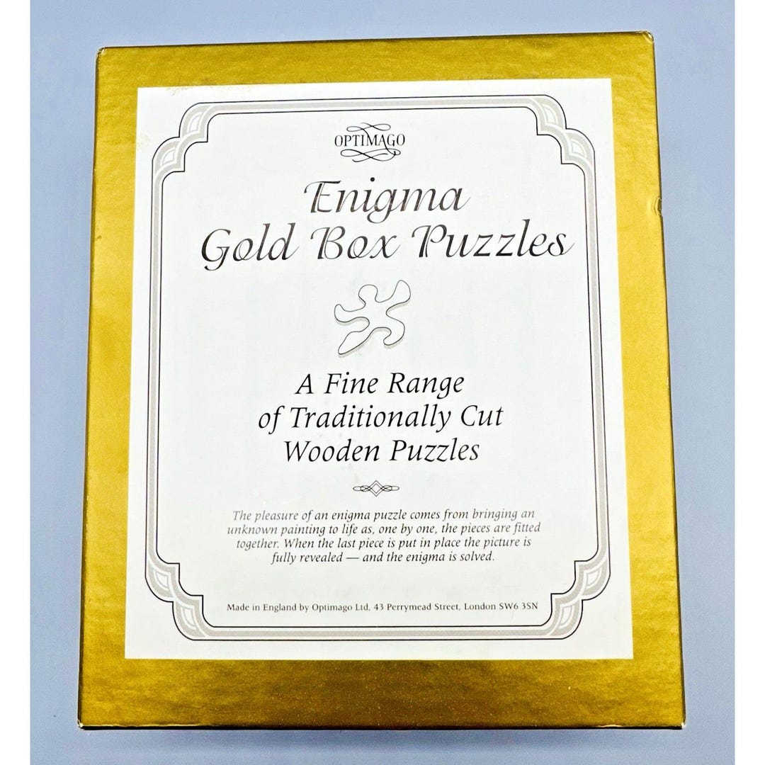 Enigma Gold Box Wooden Puzzle the Lands End 262 Pieces With Sealed ...