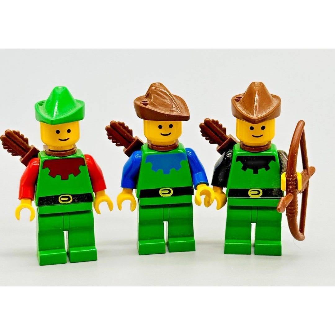 Vintage Lego Castle Forestmen Minifigure Dark Forest Castle Lot of 3 No ...