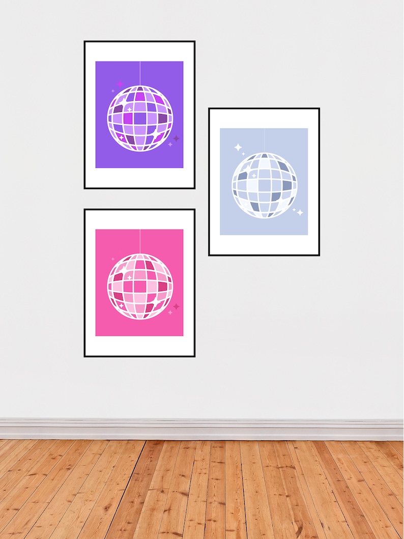Disco Queen, Dancing Queen, Trendy Retro Wall Art Prints, Digital ...