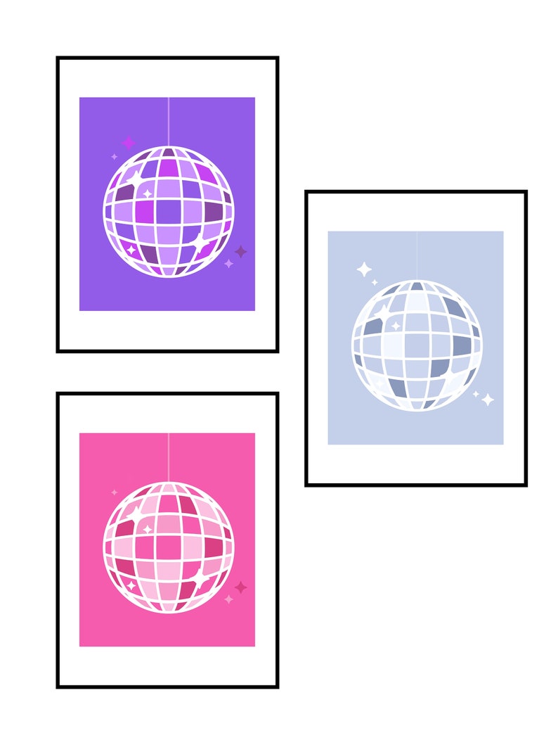 Disco Queen, Dancing Queen, Trendy Retro Wall Art Prints, Digital ...
