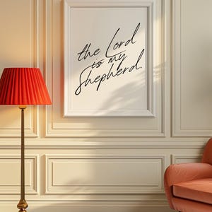 Trendy Christian Wall Art the Lord is My Shepherd Print Minimalist ...