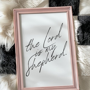 Trendy Christian Wall Art the Lord is My Shepherd Print Minimalist ...