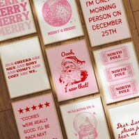 Antique Christmas Poster | Neutral Vintage Advertising Poster I Vintage ...
