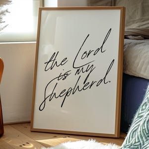 Trendy Christian Wall Art the Lord is My Shepherd Print Minimalist ...