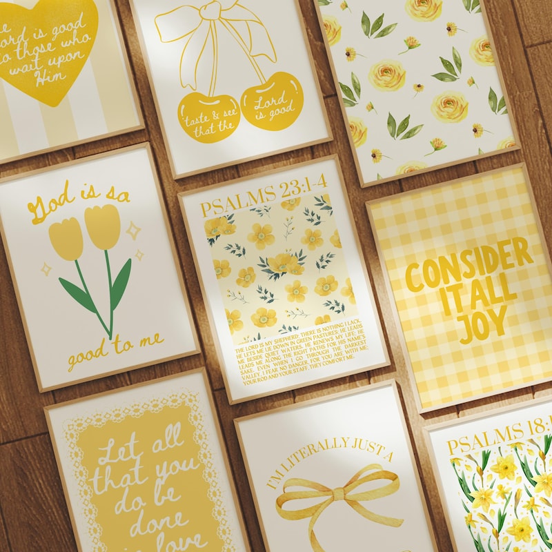 Christian Yellow Art - Etsy