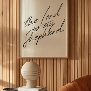Trendy Christian Wall Art the Lord is My Shepherd Print Minimalist ...