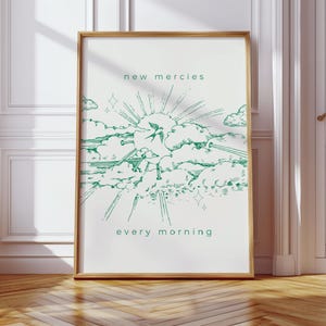 Trendy Christian Wall Art Minimalist His Mercies Are New Every Morning ...