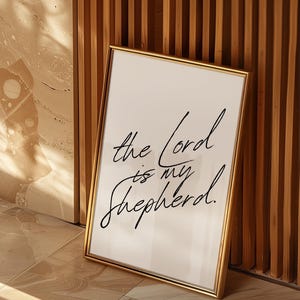 Trendy Christian Wall Art the Lord is My Shepherd Print Minimalist ...