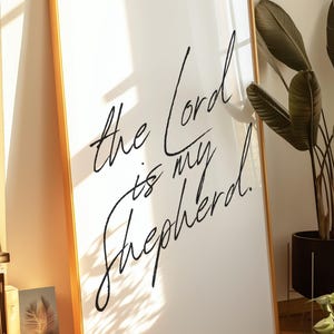 Trendy Christian Wall Art the Lord is My Shepherd Print Minimalist ...