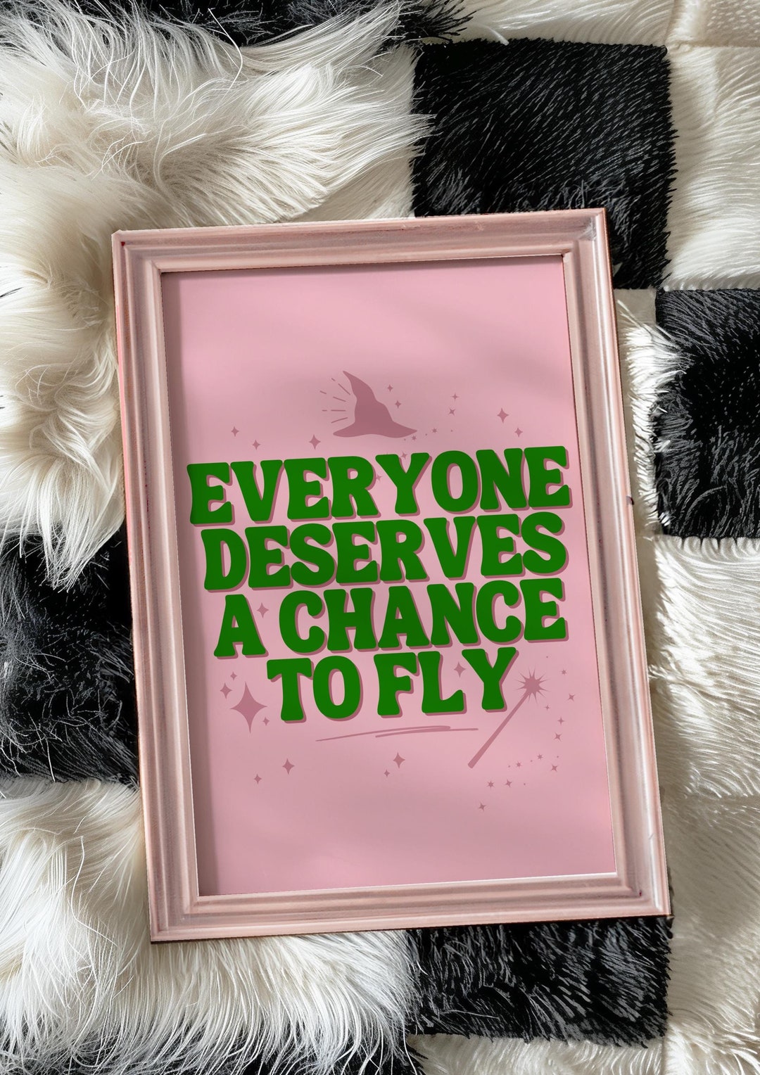 Trendy Wicked Wall Art Defying Gravity Quote Everyone Deserves a Chance ...
