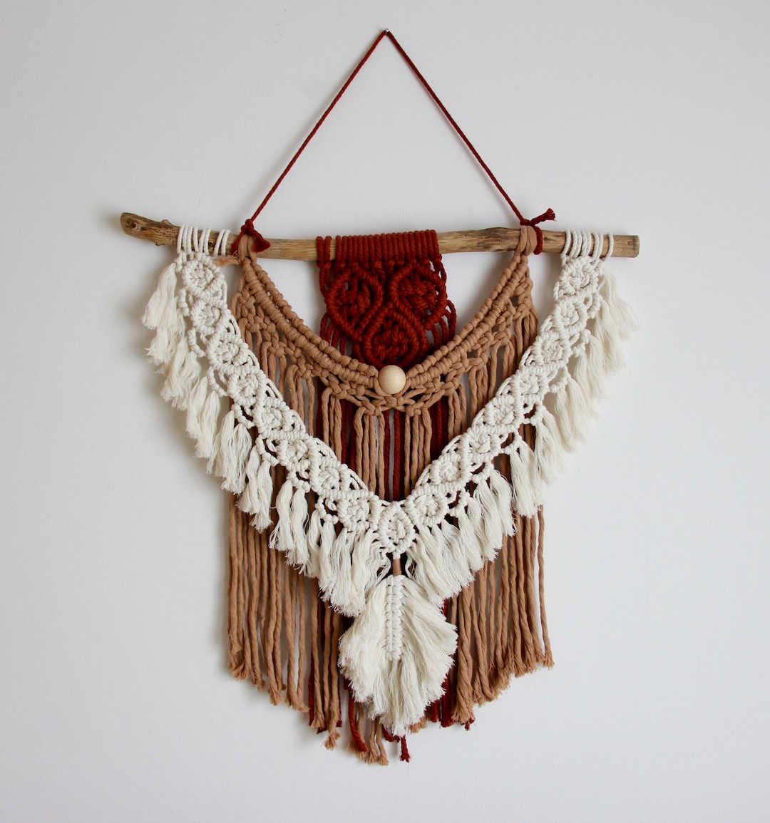 Macrame Wallhanging - Native Tribe Dream, Amazing Nature Display Stick ...