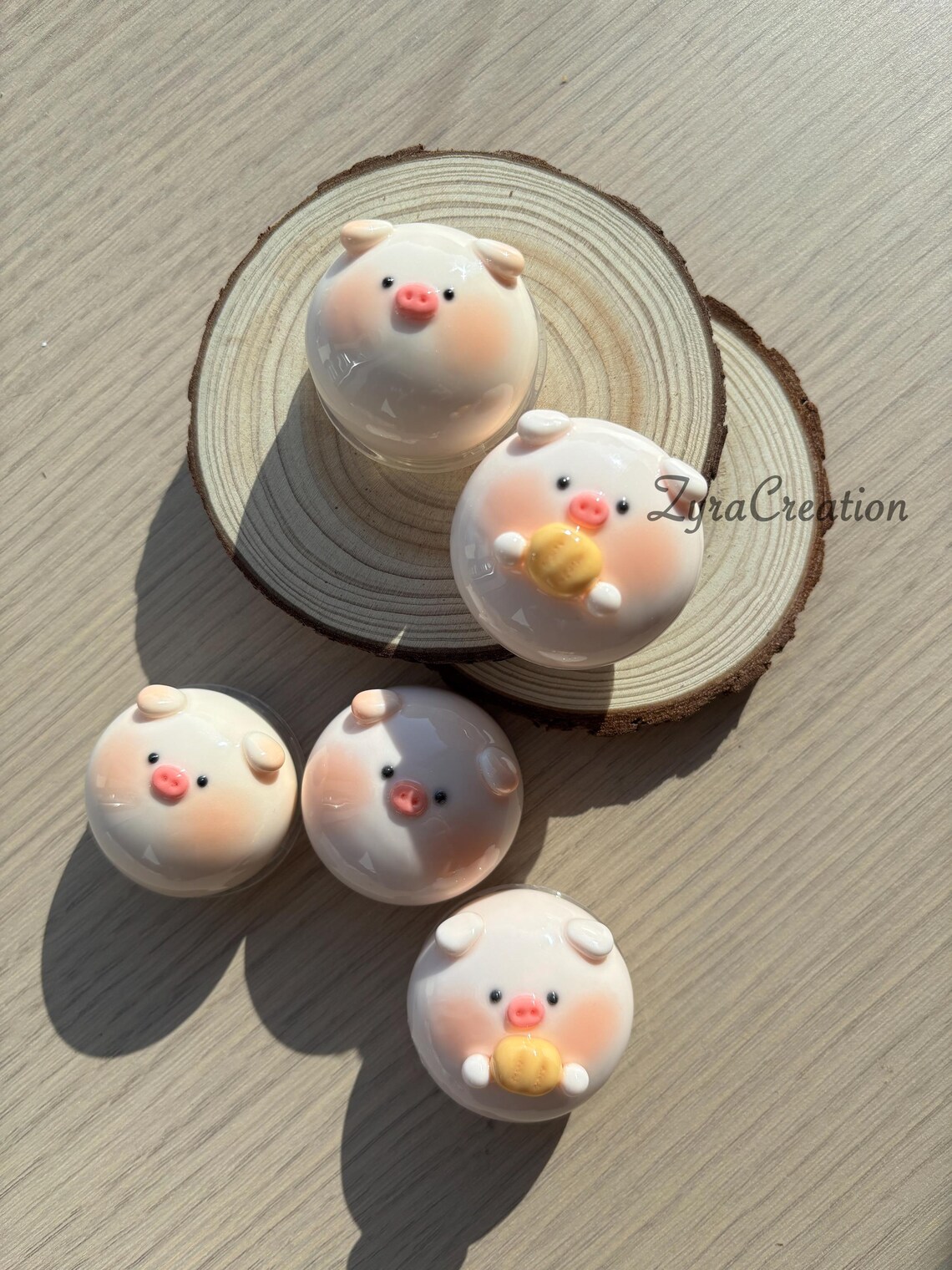 Handmade Bread Piggy Phone Grip, Kawaii Pig Phone Accessories, Cute ...