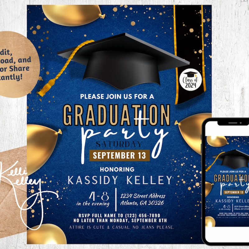 Blue Graduation - Etsy