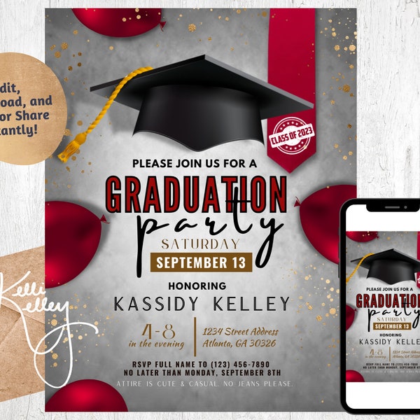 College Graduation Invitations - Etsy