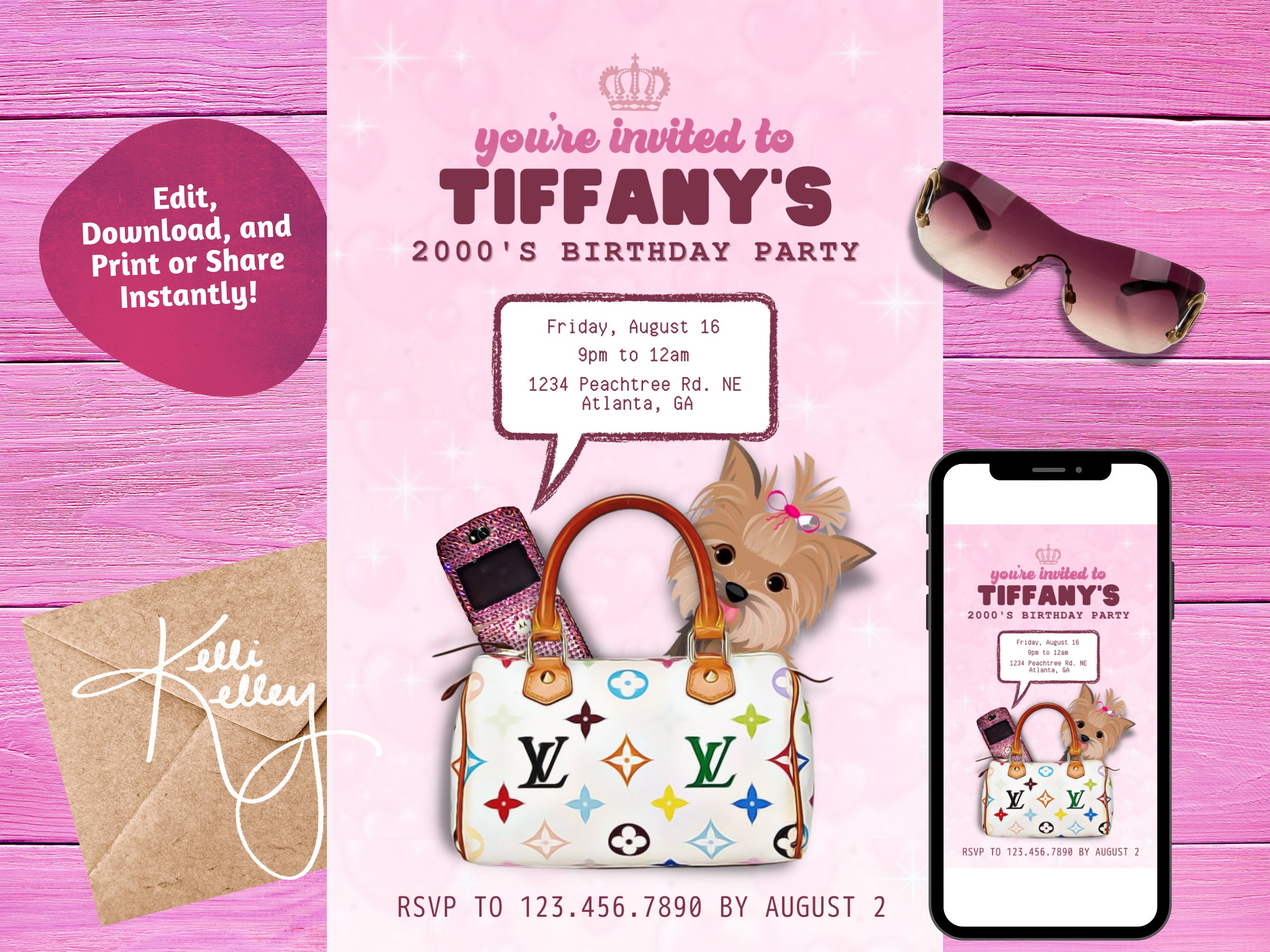 2000's Party Invitation | Y2K Aesthetic Birthday Party Digital Invite ...
