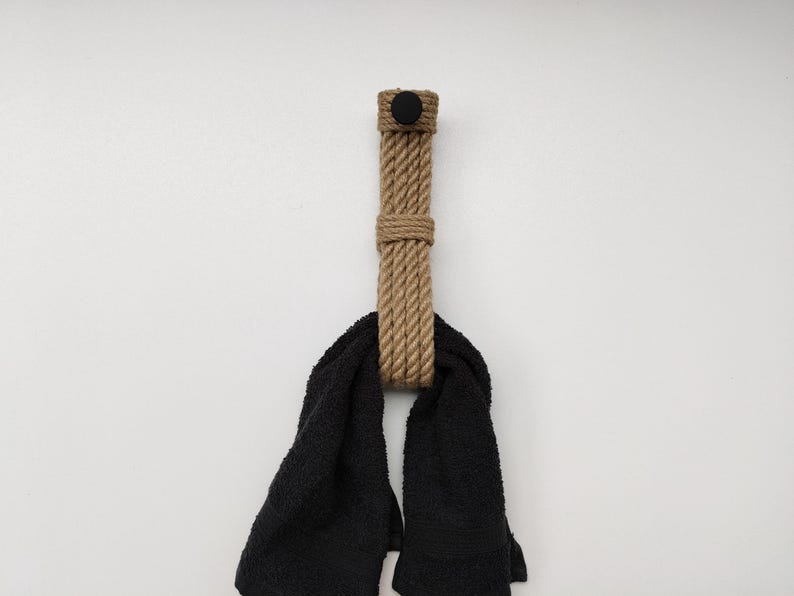 Handmade Jute Rope Towel Holder: Stylish Bathroom Accessory - Etsy