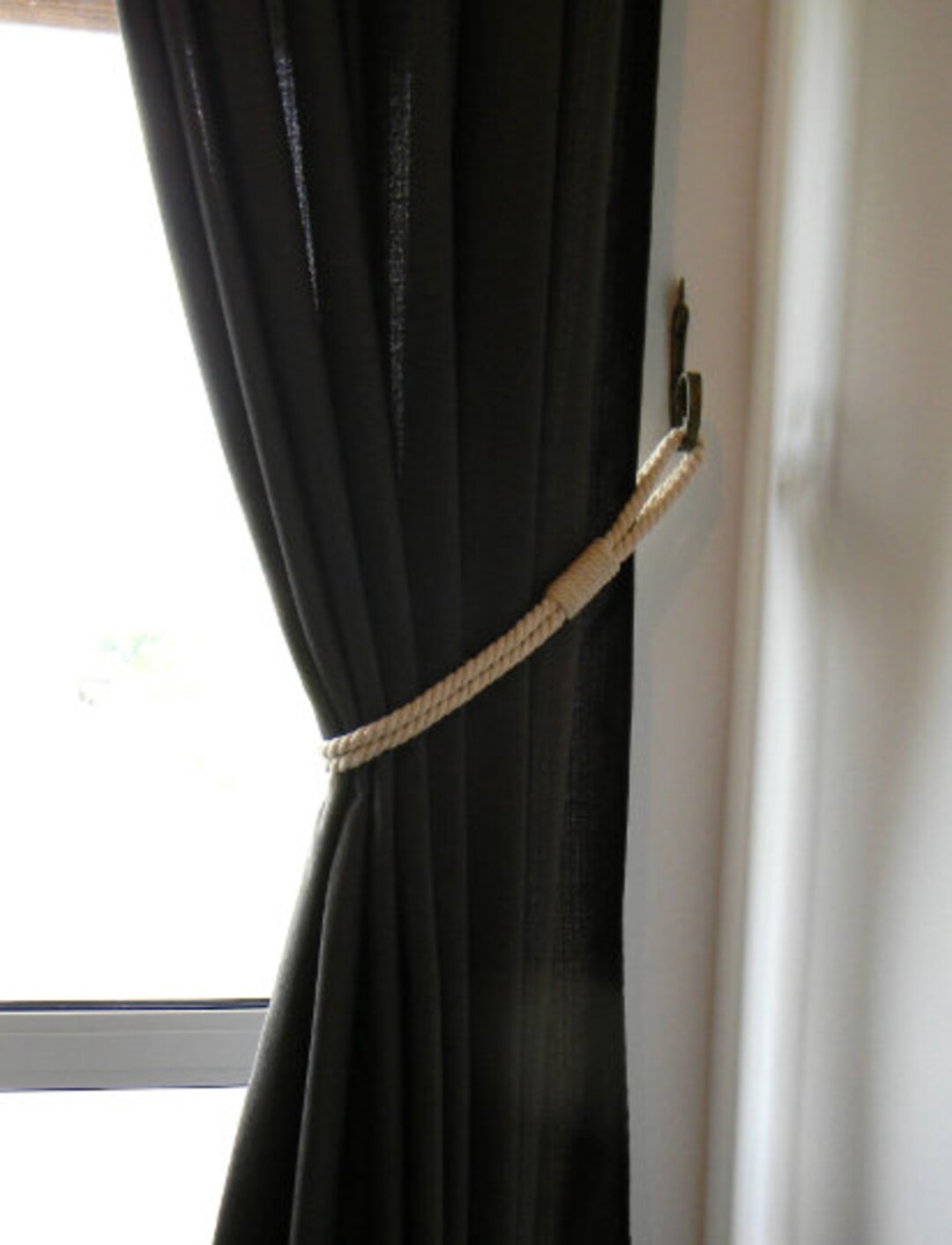 Cotton Rope Curtain Tiebacks Holdback Curtain Tieback Nautical Decor ...