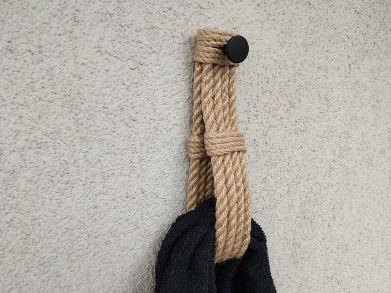 Handmade Jute Rope Towel Holder: Stylish Bathroom Accessory - Etsy