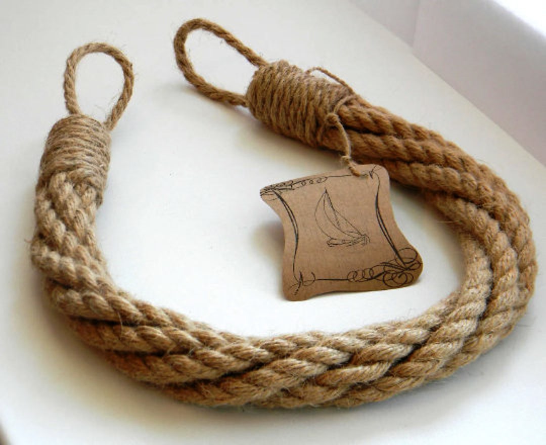 Thick Jute Rope Curtain Tieback Shabby Chic Ties Nautical Decor ...
