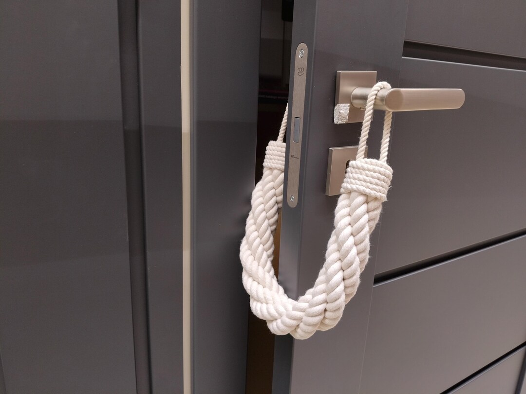 Handmade White Cotton Rope Door Stopper: Eco-friendly Door Wedge - Etsy