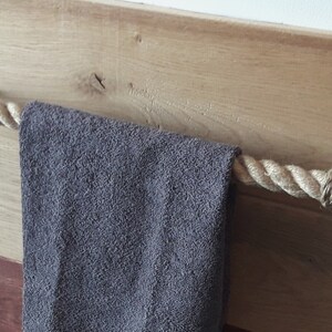 Towel Holder Towel Storage Jute Rope Bathroom Decor Rustic Holder ...