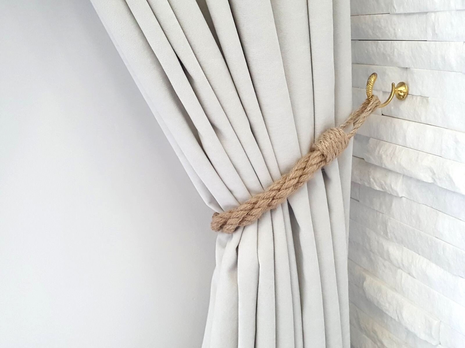 Curtain Tiebacks Jute Rope Decor for Window Rustic Style - Etsy