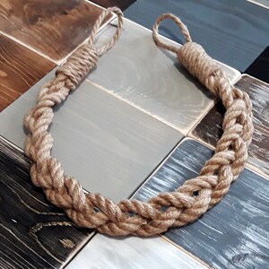 Jute Rope Curtain Tieback Chunky Braided Pigtail of Three Ropes ...