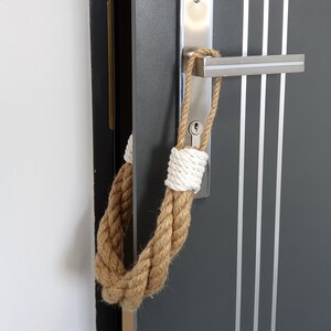 Door Stopper Door Stop Thick Rope Braided Chunky Jute Rope White Cotton ...