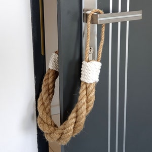 Door Stopper Door Stop Thick Rope Braided Chunky Jute Rope White Cotton ...