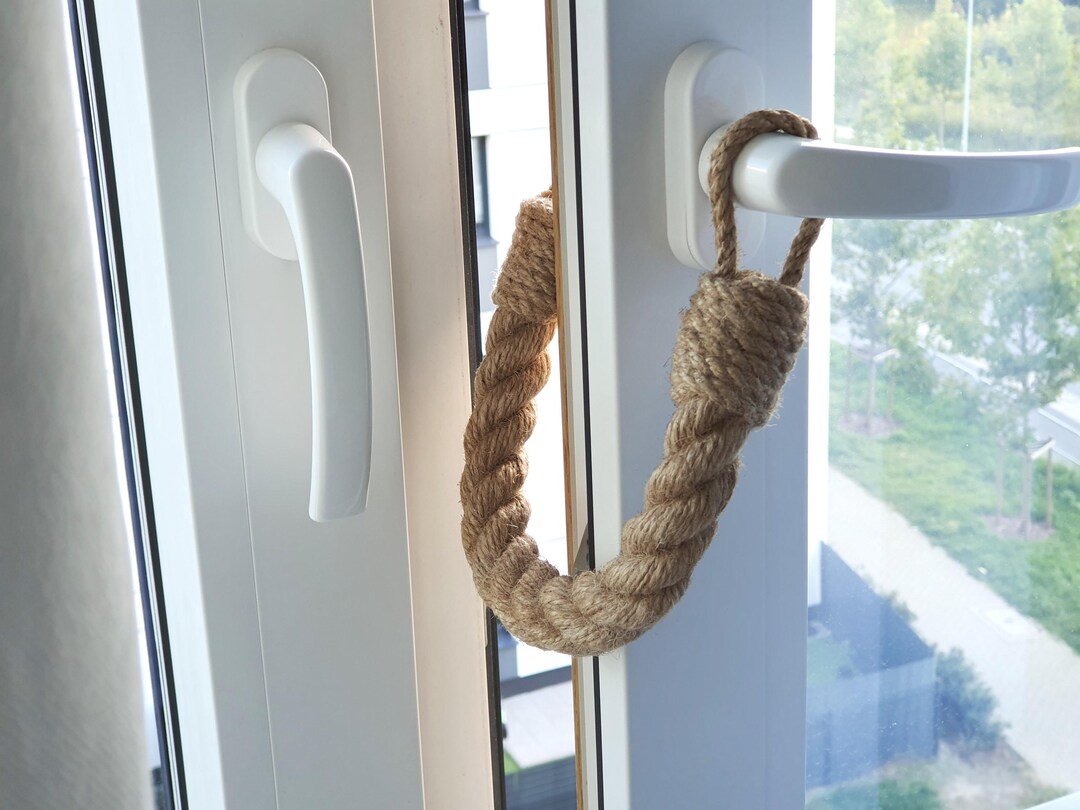 Handmade Jute Rope Window Stopper – Rustic Nautical Decor for Home ...