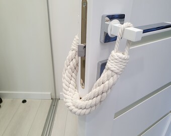 Door Stopper Door Stop Thick Rope Braided Chunky Jute Rope White Cotton ...