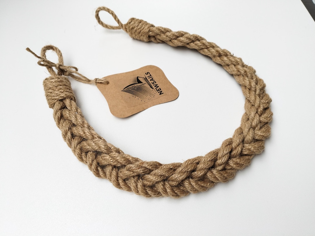 Curtain Holdback - Handmade Jute Curtain Tiebacks – Rustic Window ...