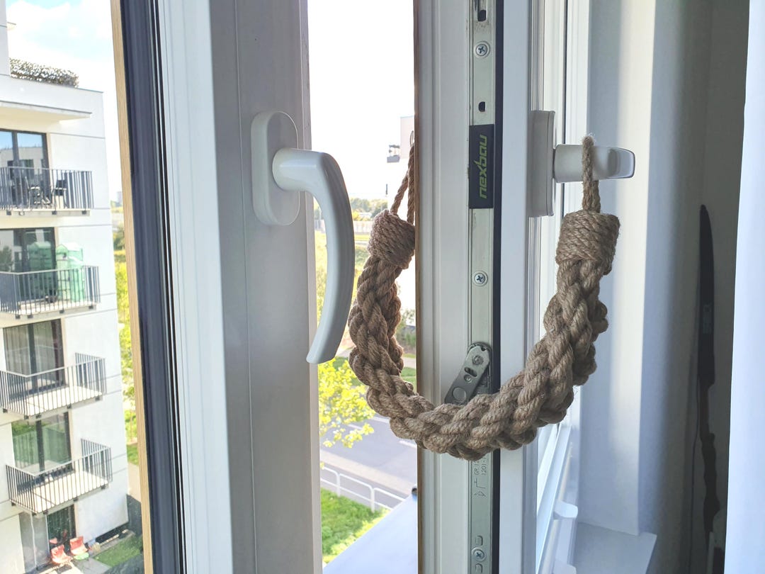 Handmade Jute Rope Window Stopper – Rustic Farmhouse & Nautical Home ...