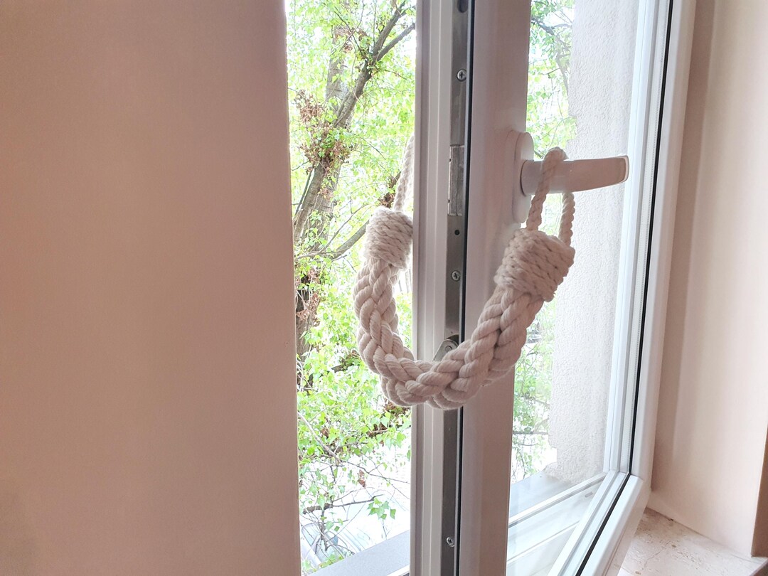 White Cotton Rope Window Stopper: Coastal Home Decor - Etsy
