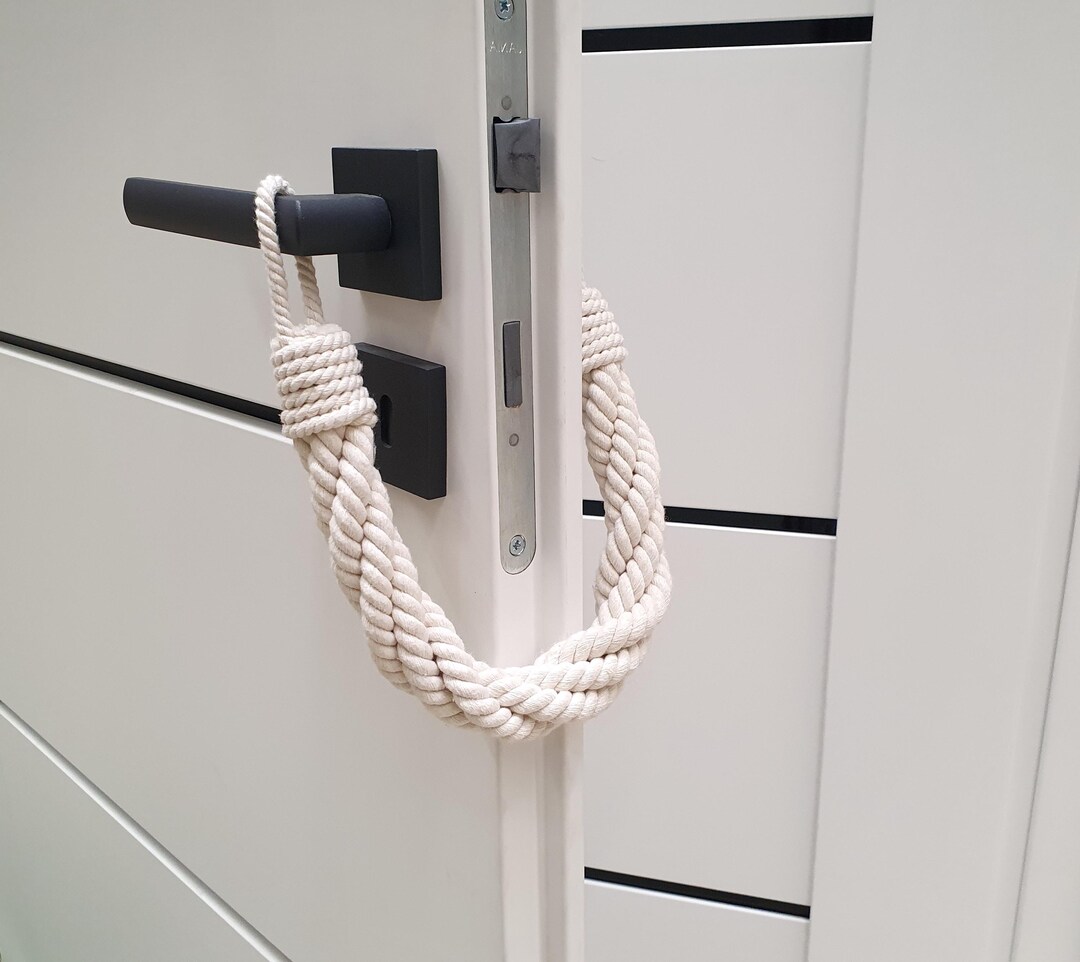 Door Stop..white Cotton Rope Door Stopper.. Decorative Door Stopper ...