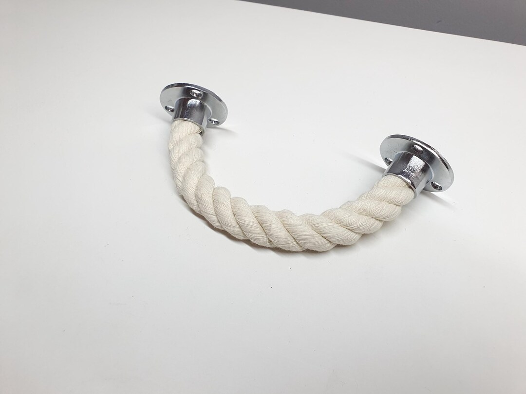 White Cotton Rope Drawer Pulls: Boho Cabinet Handles - Etsy