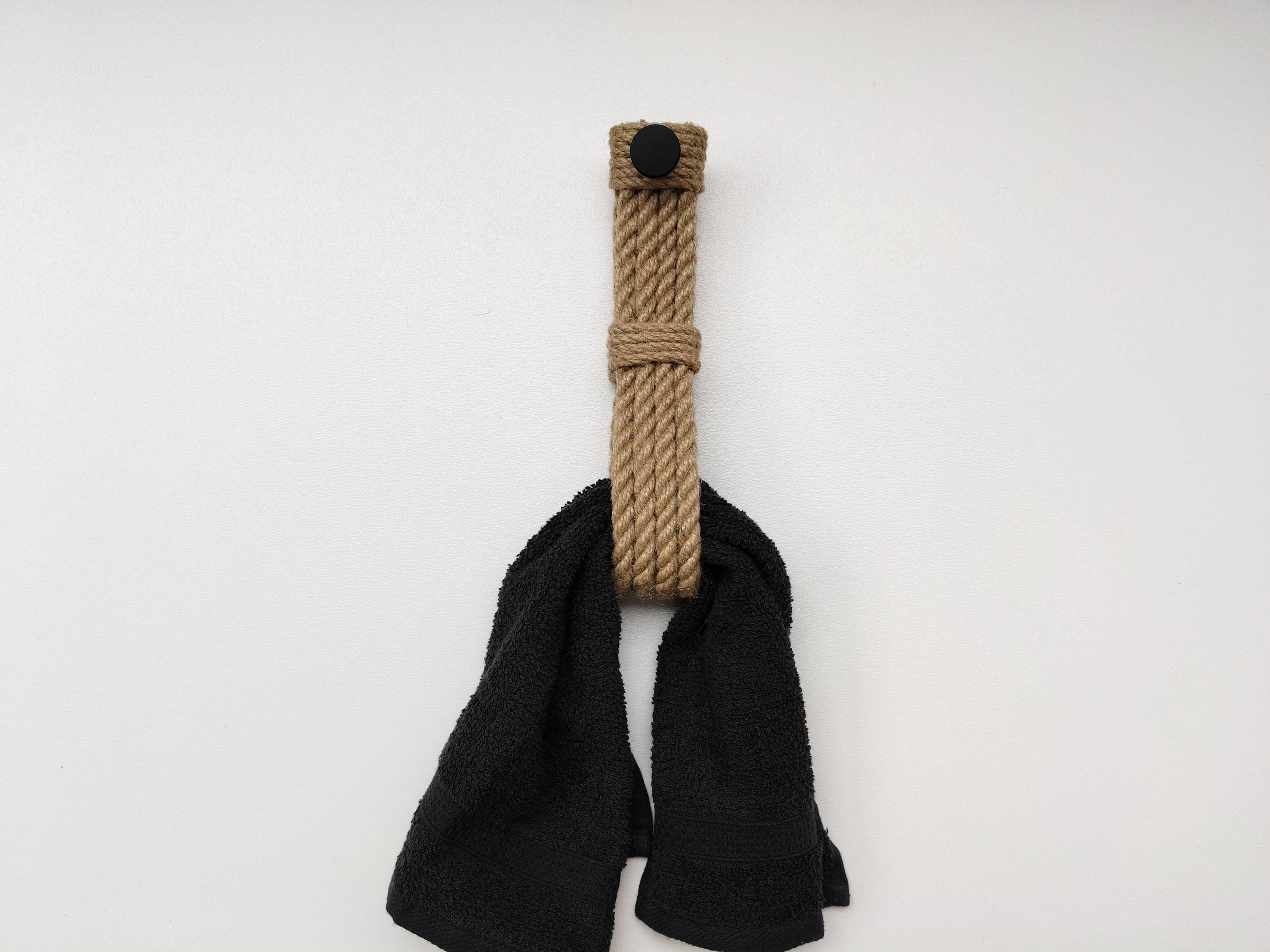 Handmade Jute Rope Towel Holder: Stylish Bathroom Accessory - Etsy