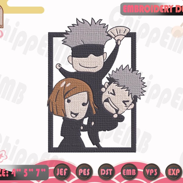 Jjk Embroidery File Pes - Etsy