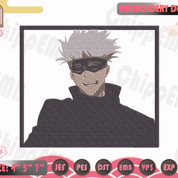 Jjk Embroidery File Pes - Etsy