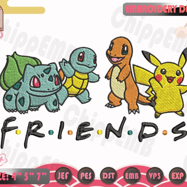 Friends Embroidery - Etsy