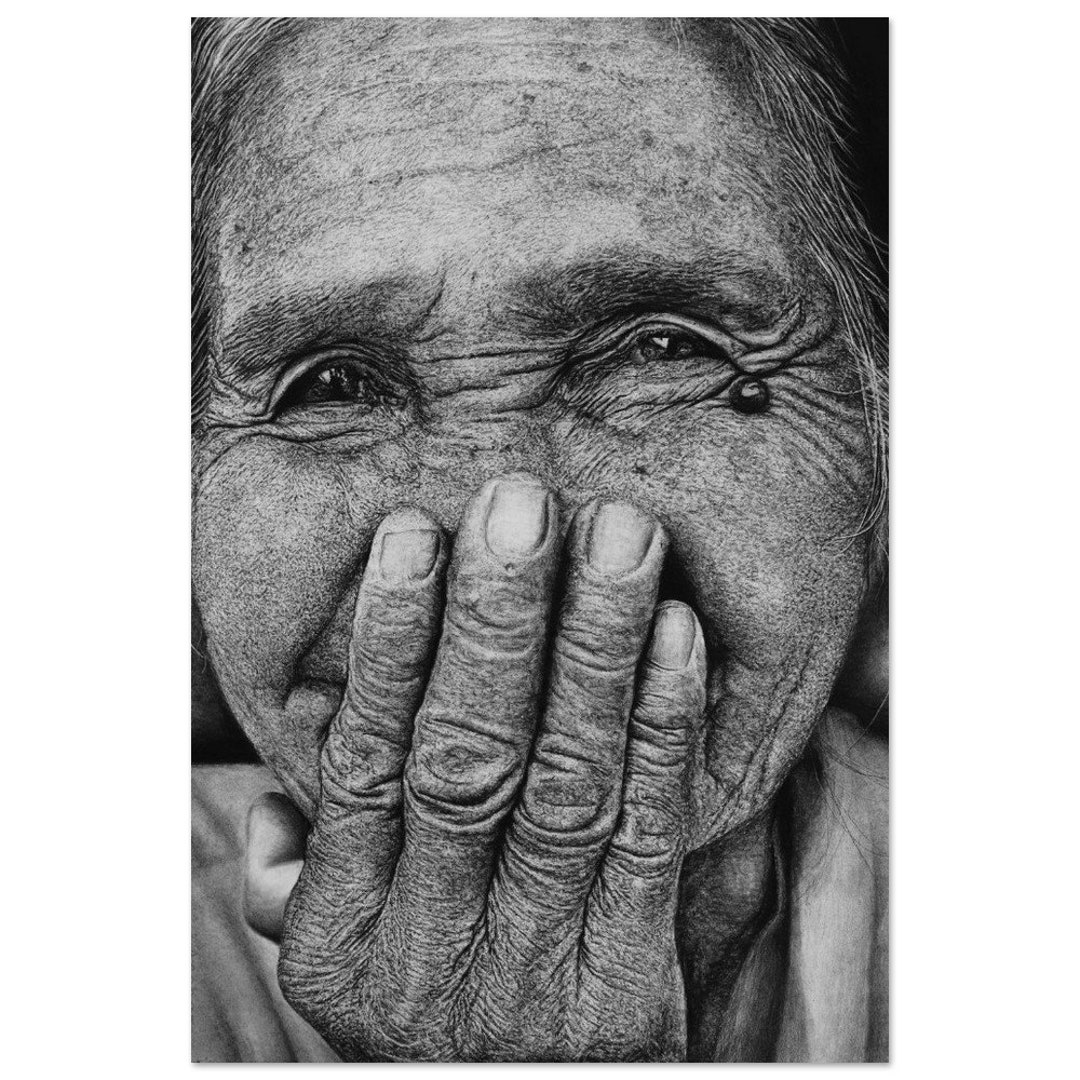 Poster Hyper Realistic Pencil Drawing Quiet Premium Matte Paper Poster ...