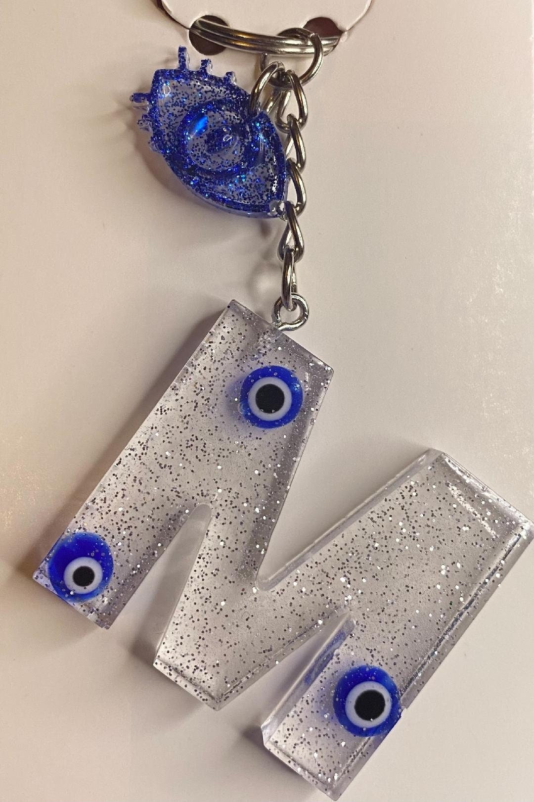 Ojo/evil Eye Letter Keychain - Etsy