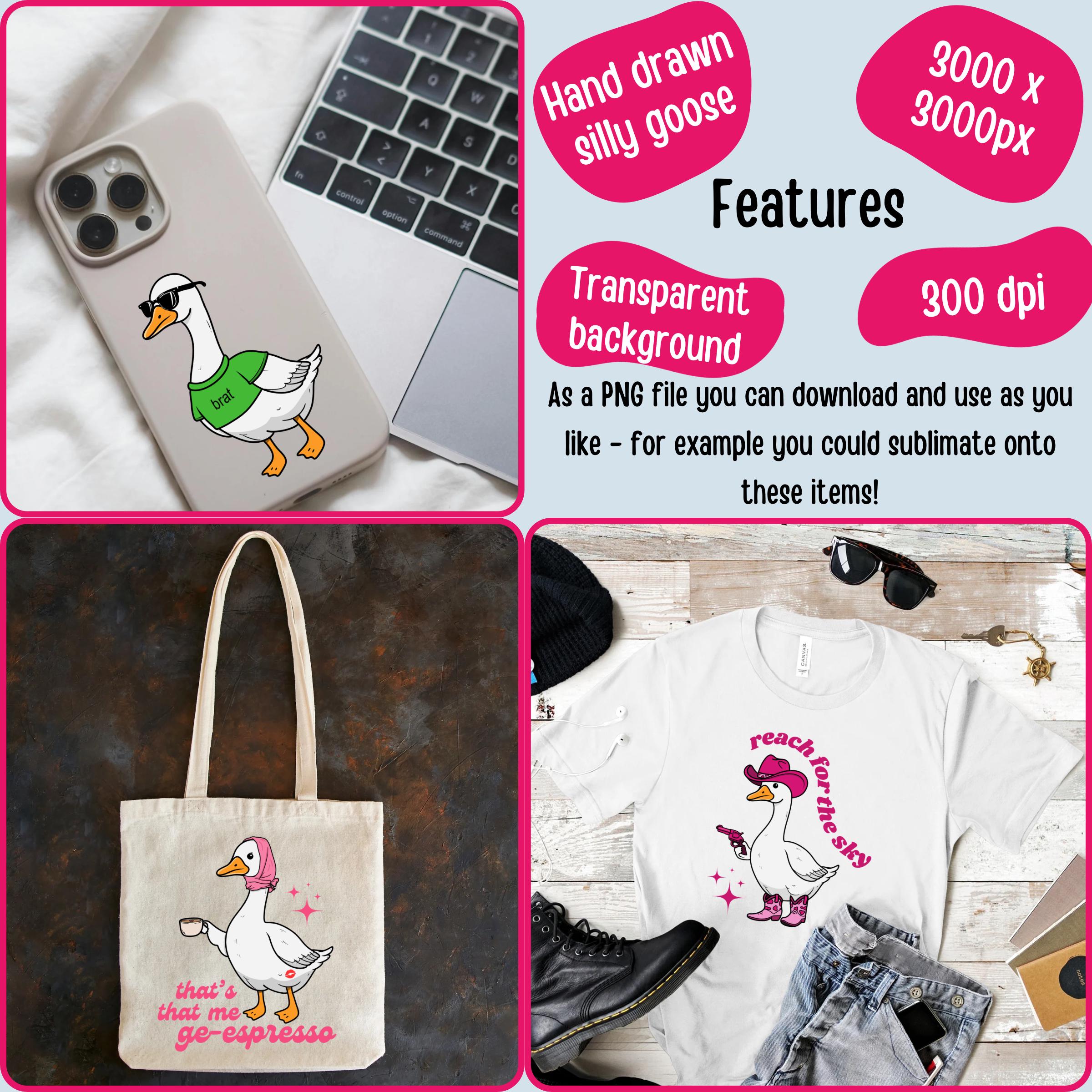 Silly Goose PNG, Silly Goose Bundle 2, Digital Download Silly Goose and ...