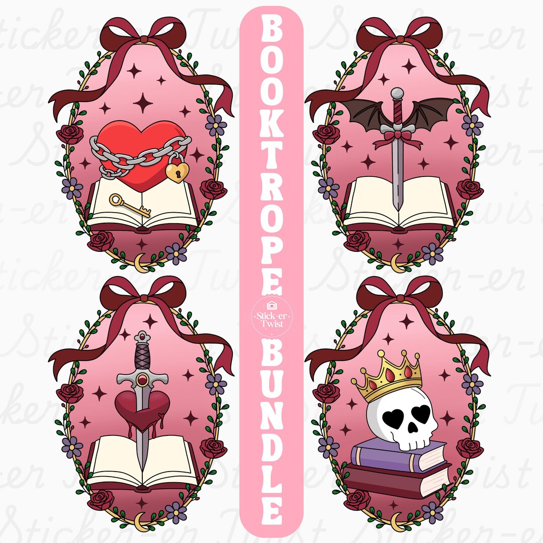 Dark Romance Booktrope Bundle, Dark Romance Frame Bundle PNG, Booktok ...