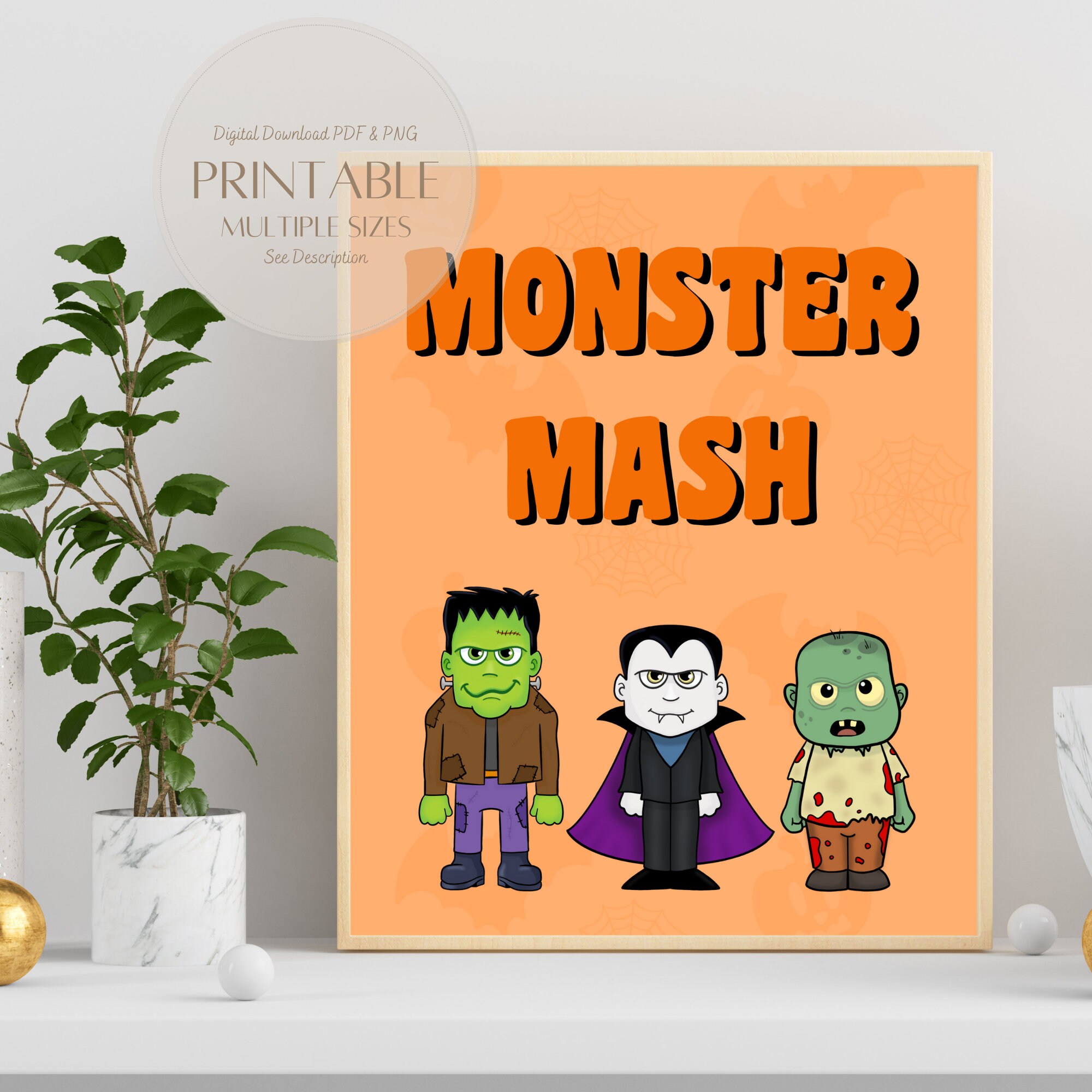 Monster Mash Monster Mash Poster Halloween Print Digital - Etsy